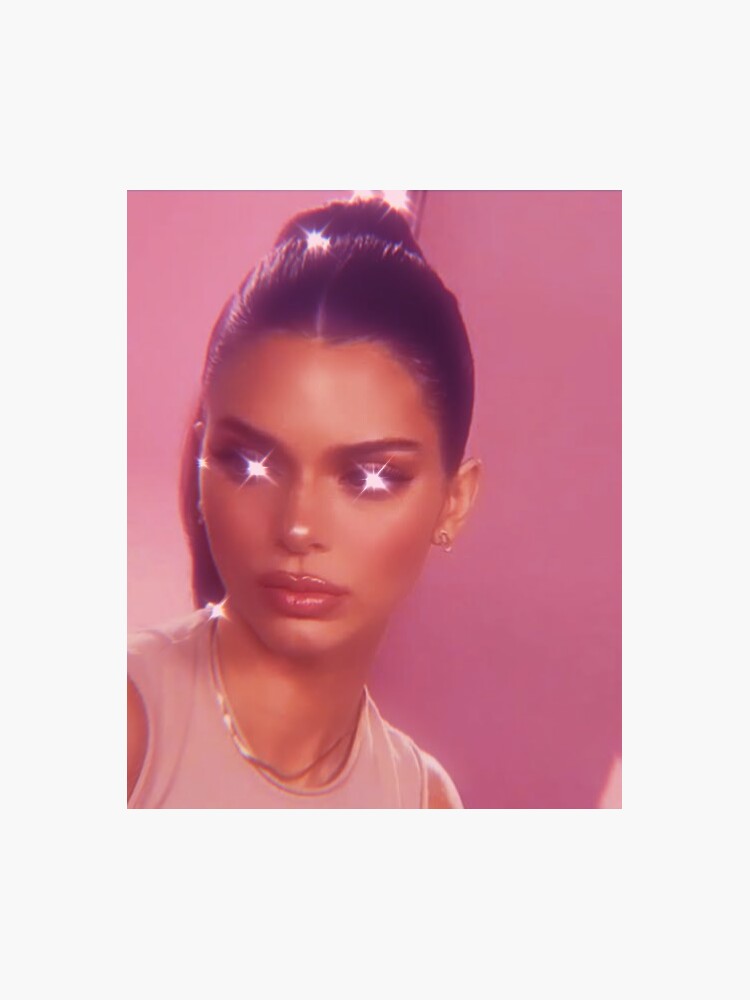 "PINK KENDALL JENNER" Sticker by biancabbyxo | Redbubble