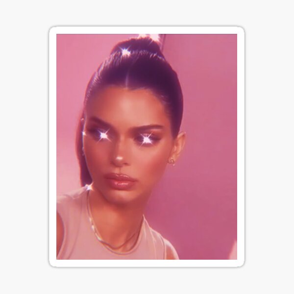 "PINK KENDALL JENNER" Sticker by biancabbyxo | Redbubble