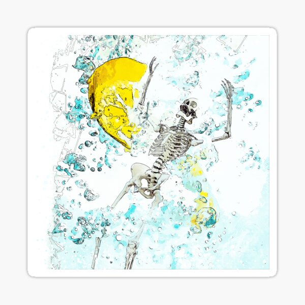 "Skeleton Lemonade Spooky Cooking design" Sticker by NeoSkullArt ...