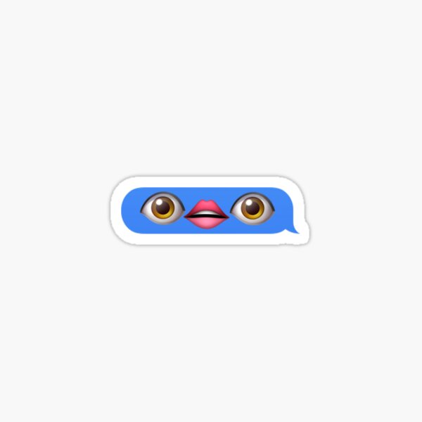 "Eye Lips Eye Emoji Text Message Bubble " Sticker for Sale by art368 ...