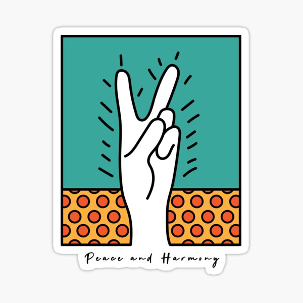 "Peace and Harmony" Sticker for Sale by bodylanguage | Redbubble