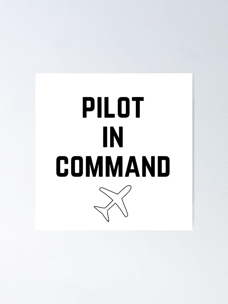 "Pilot In Command" Poster for Sale by goldennotch | Redbubble
