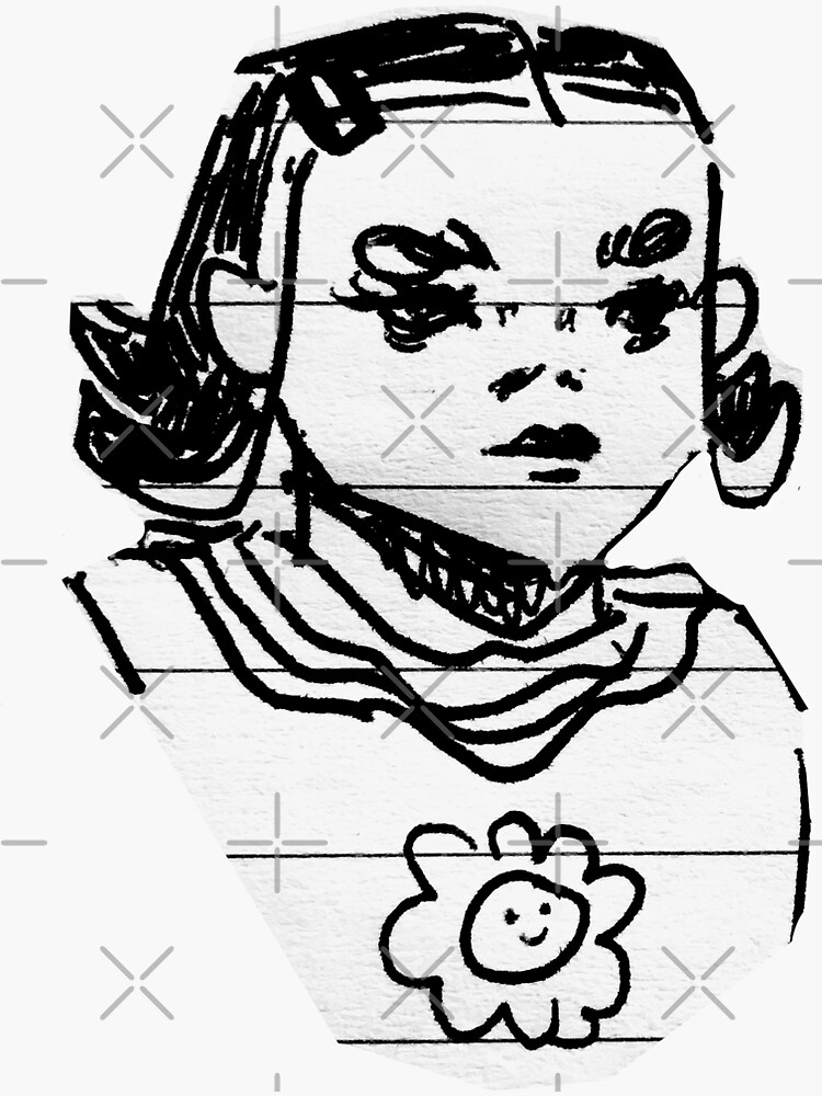 "little BENEE with a flower top" Sticker by gohan-bubbles | Redbubble