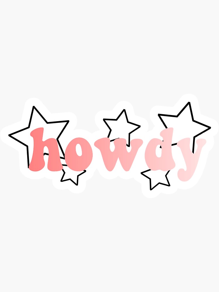 "pink howdy star sticker " Sticker for Sale by katieorr7 | Redbubble