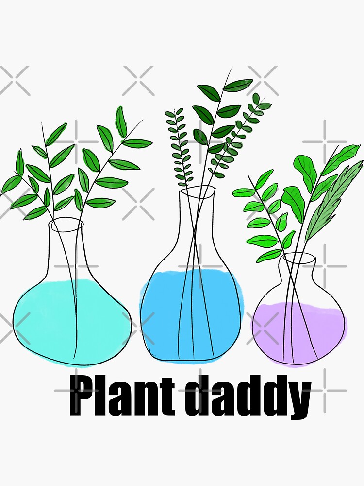 "Plant daddy" Sticker by JavierShih | Redbubble