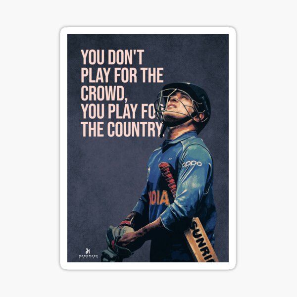 "MS Dhoni" Sticker for Sale by HandMade-Design | Redbubble