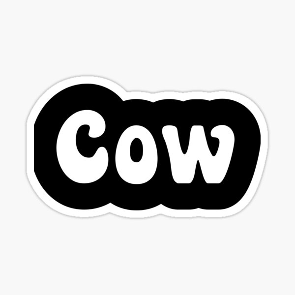 "Cow logo" Sticker for Sale by ciaobella101 | Redbubble