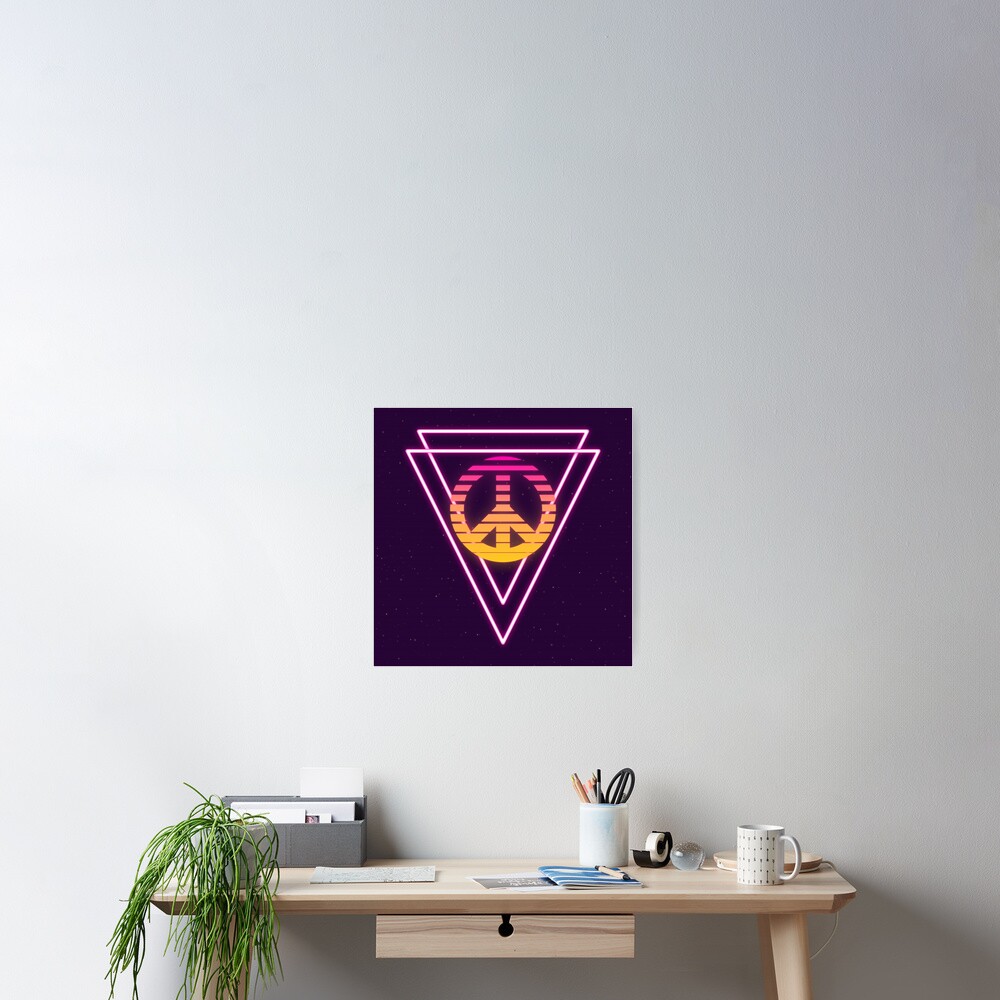 "Vaporwave Peace Sign" Poster for Sale by LipstickChick | Redbubble