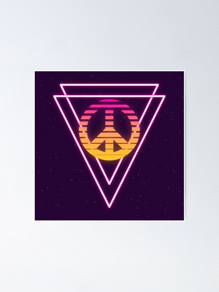 "Vaporwave Peace Sign" Poster for Sale by LipstickChick | Redbubble