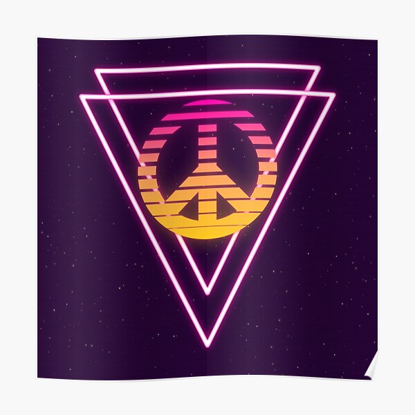 "Vaporwave Peace Sign" Poster for Sale by LipstickChick | Redbubble