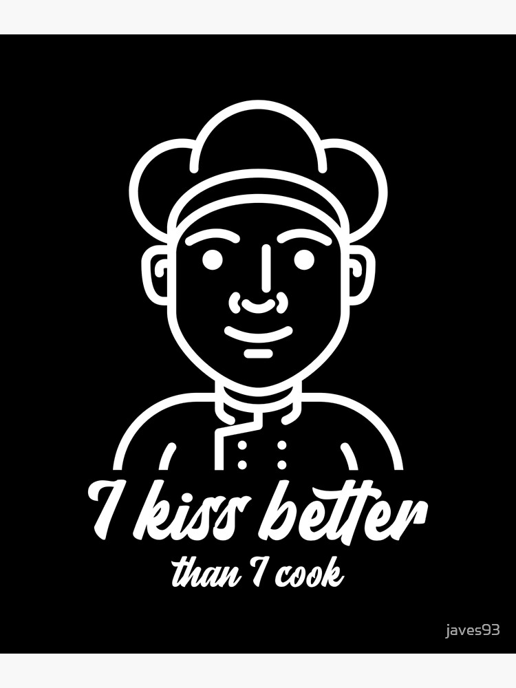 "Funny Kiss Cooking Chef Meme White Smile Cartoon" Poster for Sale by ...