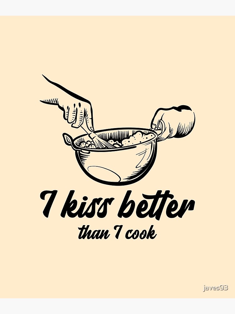 "Funny Kiss Cooking Chef Meme Black Mixing Bowl" Poster for Sale by ...