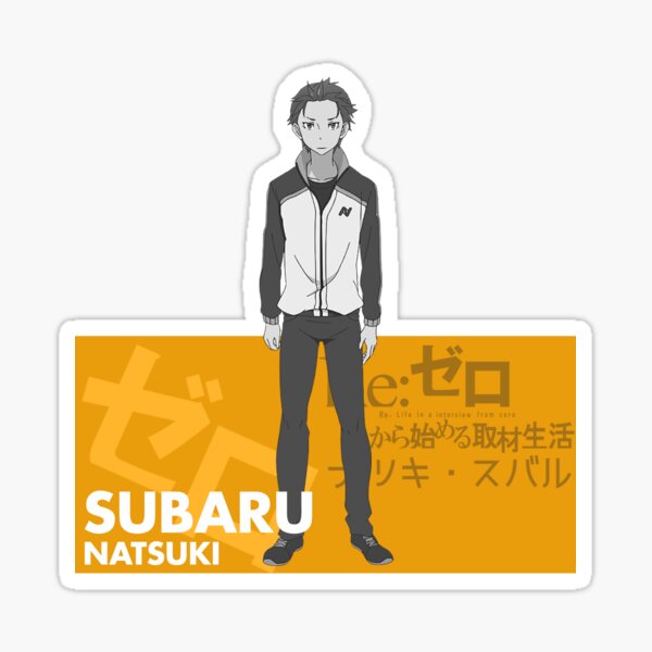 "Subaru Natsuki - Re:Zero - Typography 4" Sticker for Sale by Chumbo21 ...