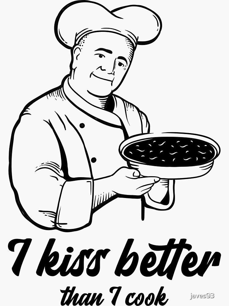 "Funny Kiss Cooking Chef Meme Cute Fresh Dish" Sticker for Sale by ...
