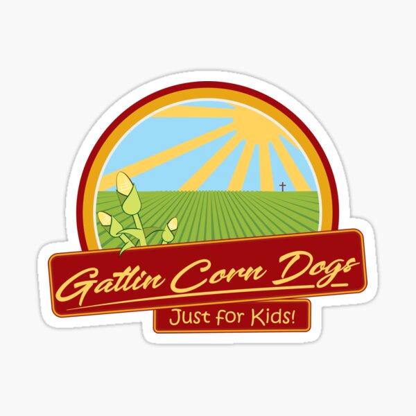 "Gatlin Corn Dogs Logo" Sticker by PrintStopStudio | Redbubble