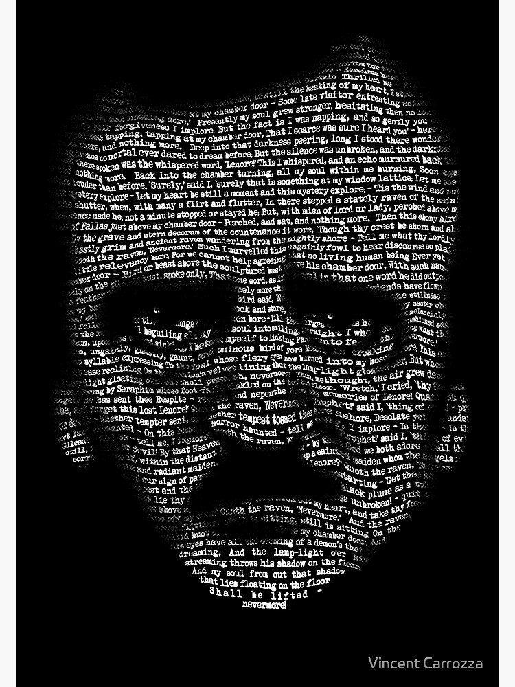 "Edgar Allan Poe Nevermore Text Portrait" Poster for Sale by 6amCrisis ...