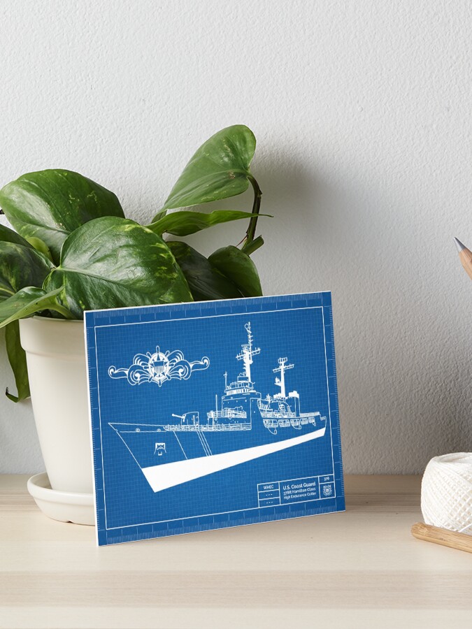 "Blueprint Series - 378 WHEC High Endurance Cutter" Art Board Print for ...