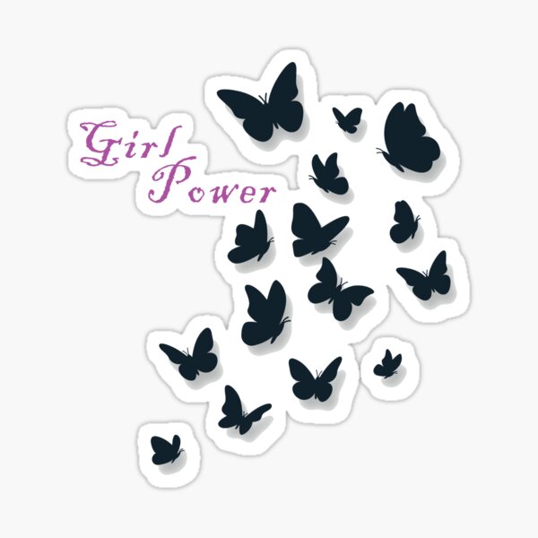 "Girl Power-Butterflies" Sticker for Sale by OrionKG | Redbubble