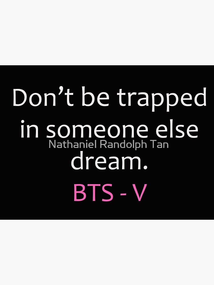"BTS V-QUOTES" Sticker for Sale by natryder168 | Redbubble