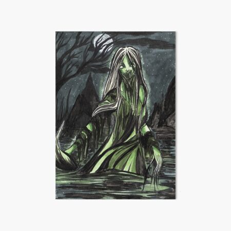 "Mermaid ghost" Art Board Print by klabukova-y | Redbubble