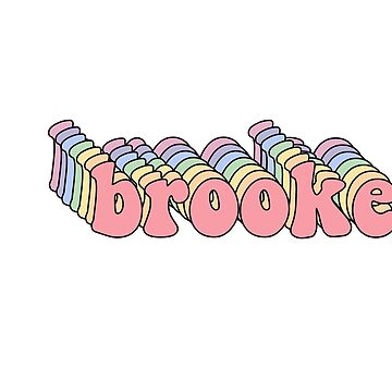 "brooke name sticker" Sticker for Sale by youtubemugs | Redbubble