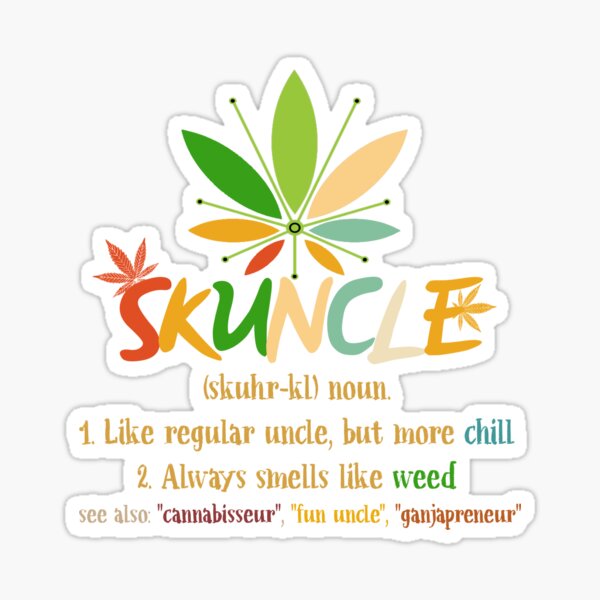 "Skuncle definition" Sticker for Sale by Ortzi68 | Redbubble