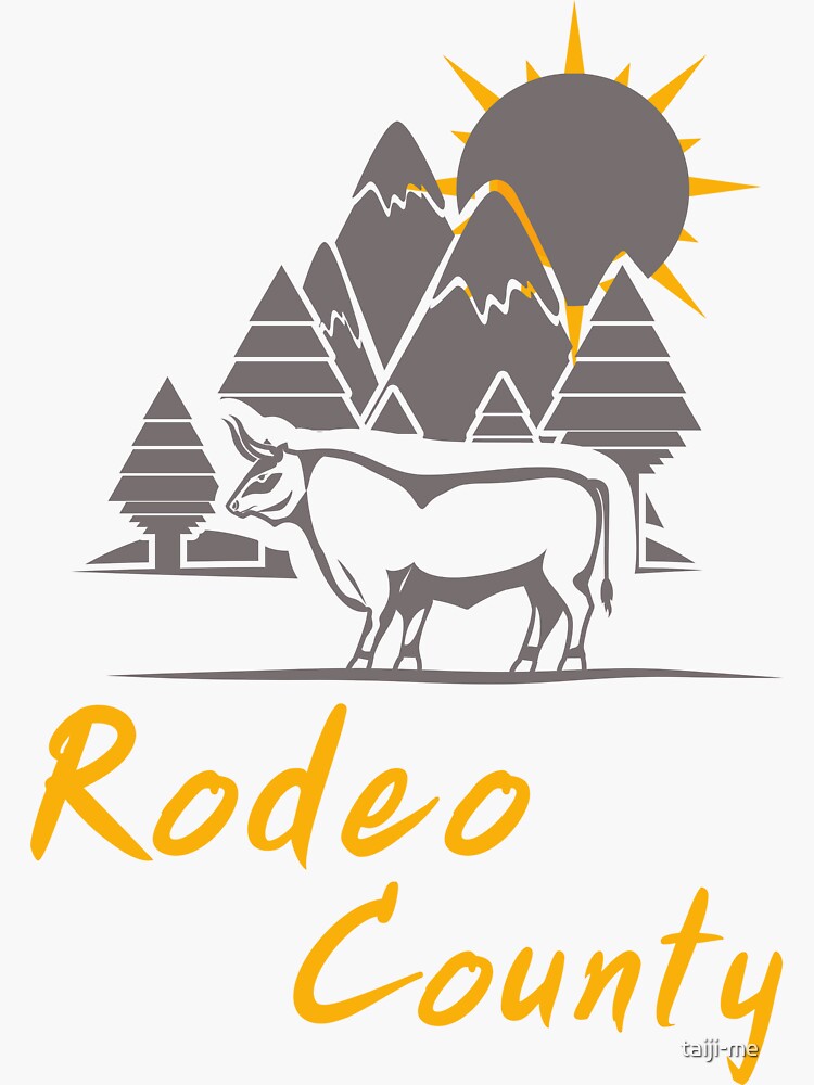 ""Rodeo County" Rural Illustration Graphic Design" Sticker for Sale by ...
