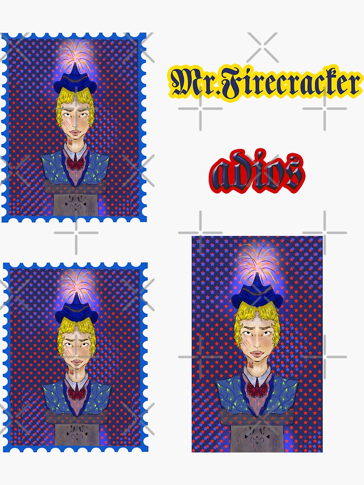 "Mr.Firecrackers Stickers" Sticker by KookiePalette | Redbubble