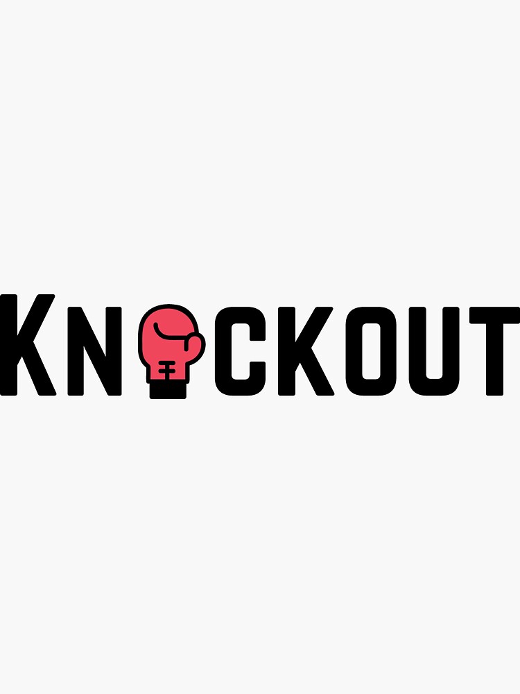 "Knockout Boxing Women" Sticker for Sale by moveella | Redbubble