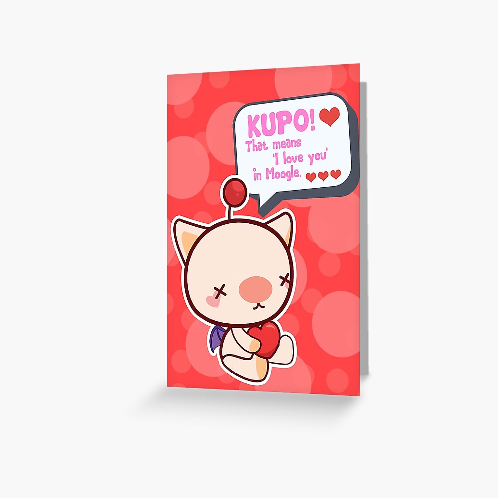 "Happy Moogle Valentines" Greeting Card for Sale by Berri-Blossom ...