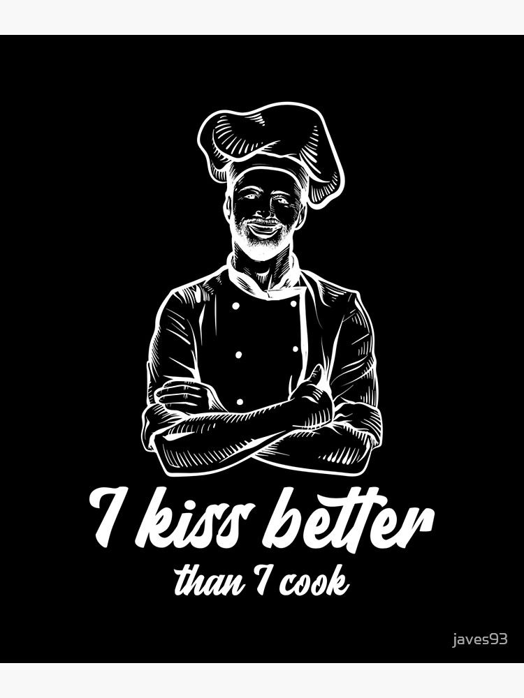 "Funny Kiss Cooking Chef Meme White Bearded" Poster by javes93 | Redbubble