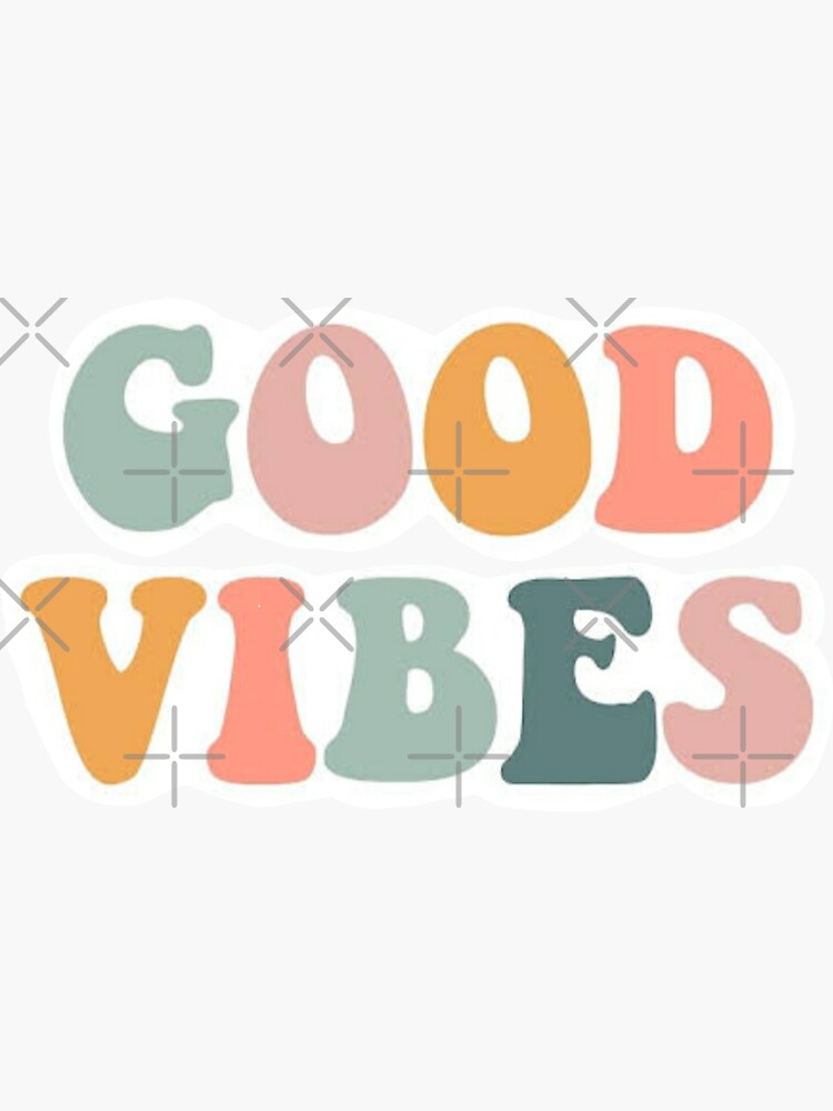"good vibes sticker for aesthetic satisfaction" Sticker for Sale by ...