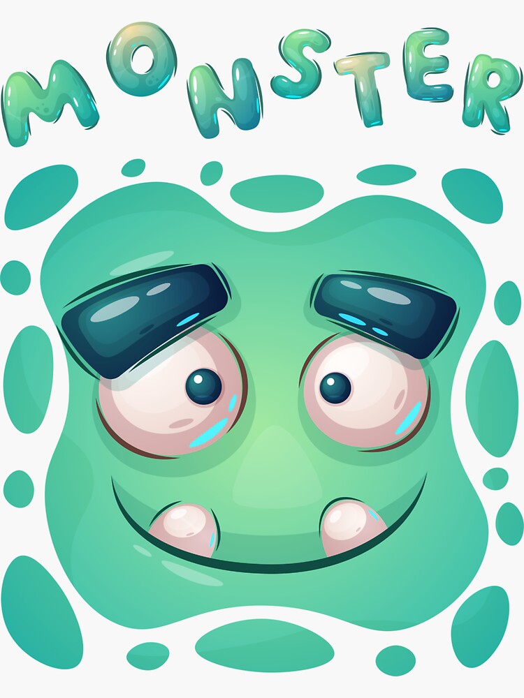 "Cute Smiley Monster" Sticker for Sale by Rittichai | Redbubble