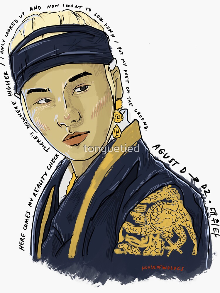 "agust d" Sticker by tonguetied | Redbubble