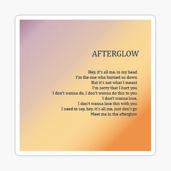 "afterglow" Sticker for Sale by Chloe908090 | Redbubble
