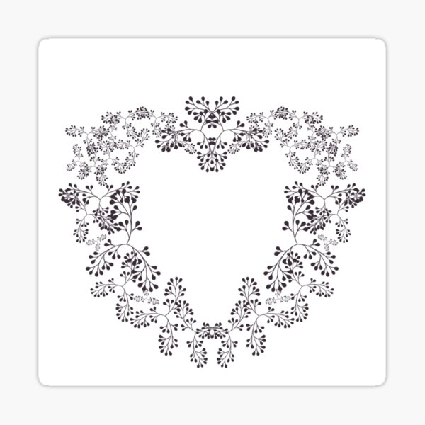 "Berry heart outline" Sticker by MeYouUs | Redbubble