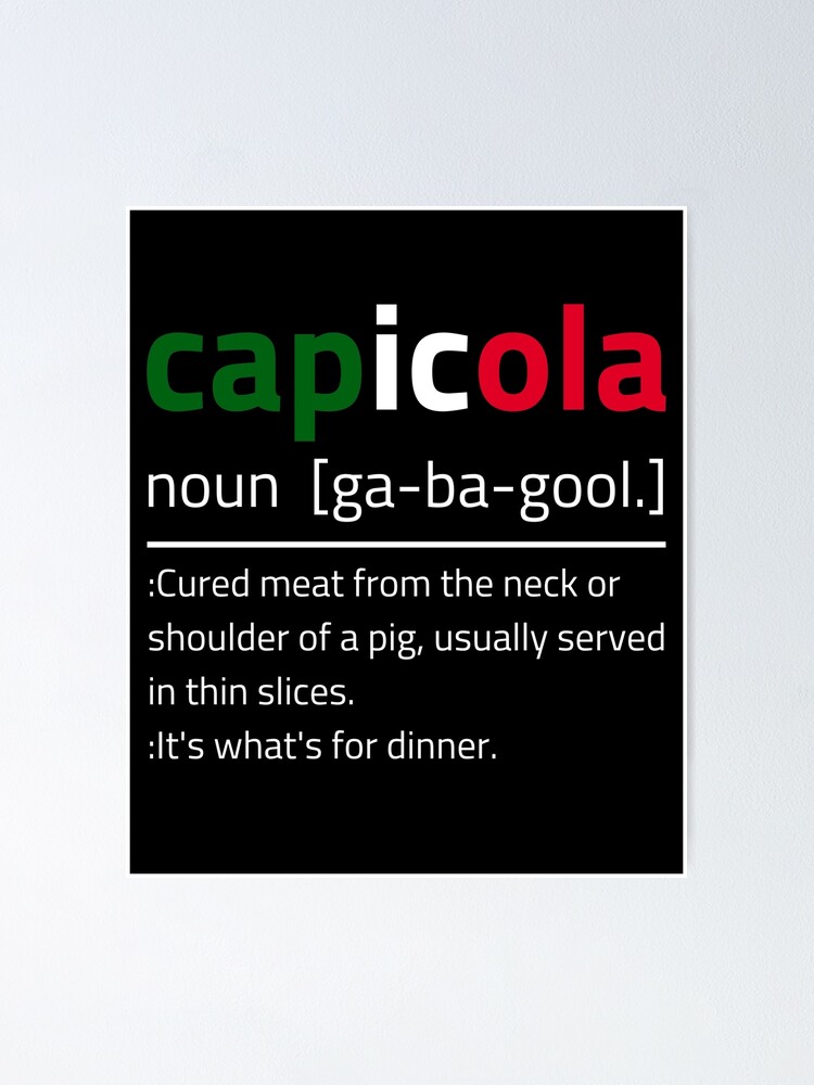 "Capicola Gabagool Flag Description" Poster for Sale by fusedtees ...