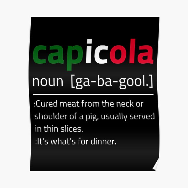 "Capicola Gabagool Flag Description" Poster for Sale by fusedtees ...