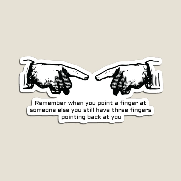 One Finger Pointing Three Pointing Back