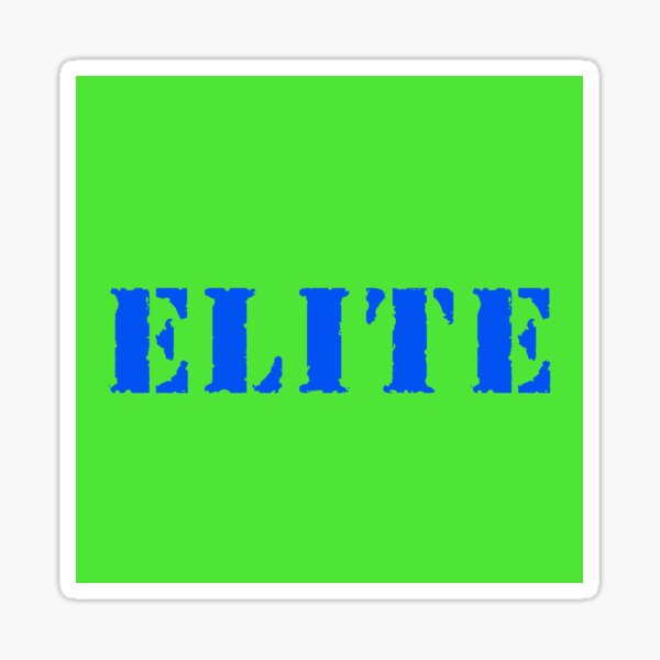 "Neon Green & Blue Elite" Sticker for Sale by Xanandali | Redbubble