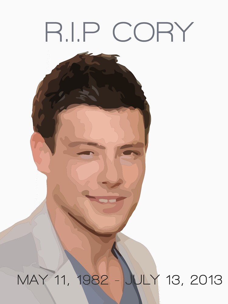 "RIP Cory Monteith " T-shirt for Sale by vegetasprincess | Redbubble ...