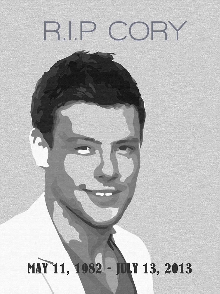 "RIP Cory Monteith " T-shirt for Sale by vegetasprincess | Redbubble ...