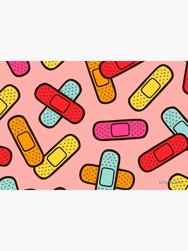 "Rainbow Band-Aids Pattern" Mask for Sale by evannave | Redbubble