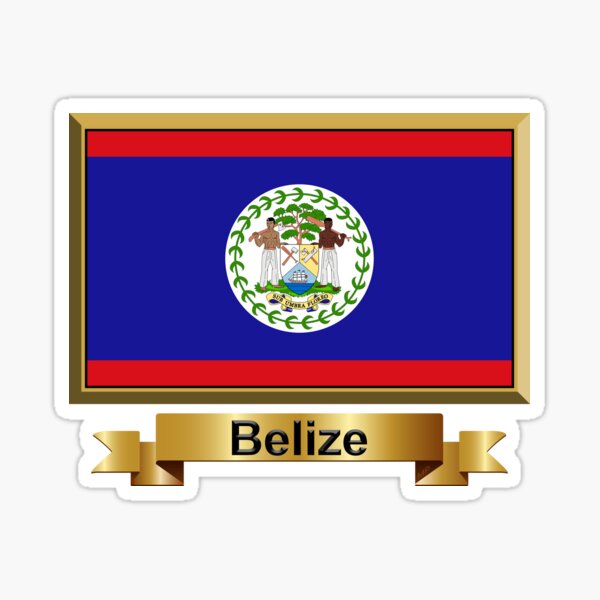 "Belize Flag Gifts, Stickers & Products (N)" Sticker by mpodger | Redbubble