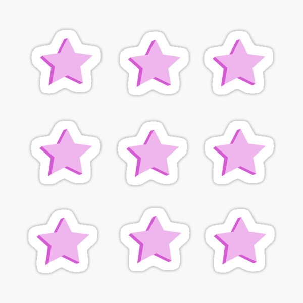 "Pink star sticker pack" Sticker for Sale by lily-everitt | Redbubble