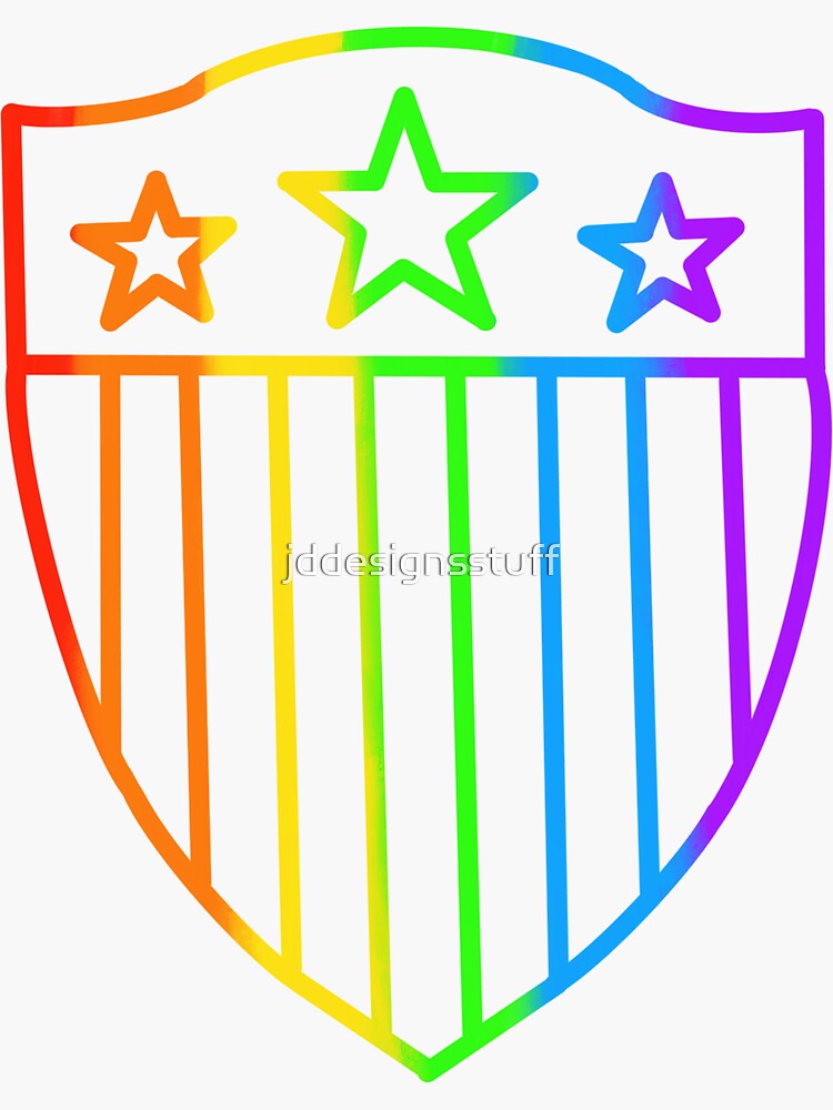 "OG Captain America Shield - Rainbow" Sticker for Sale by ...
