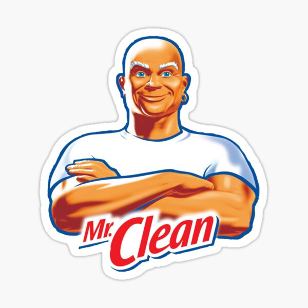 "Mr.clean" Sticker for Sale by honey-milk | Redbubble