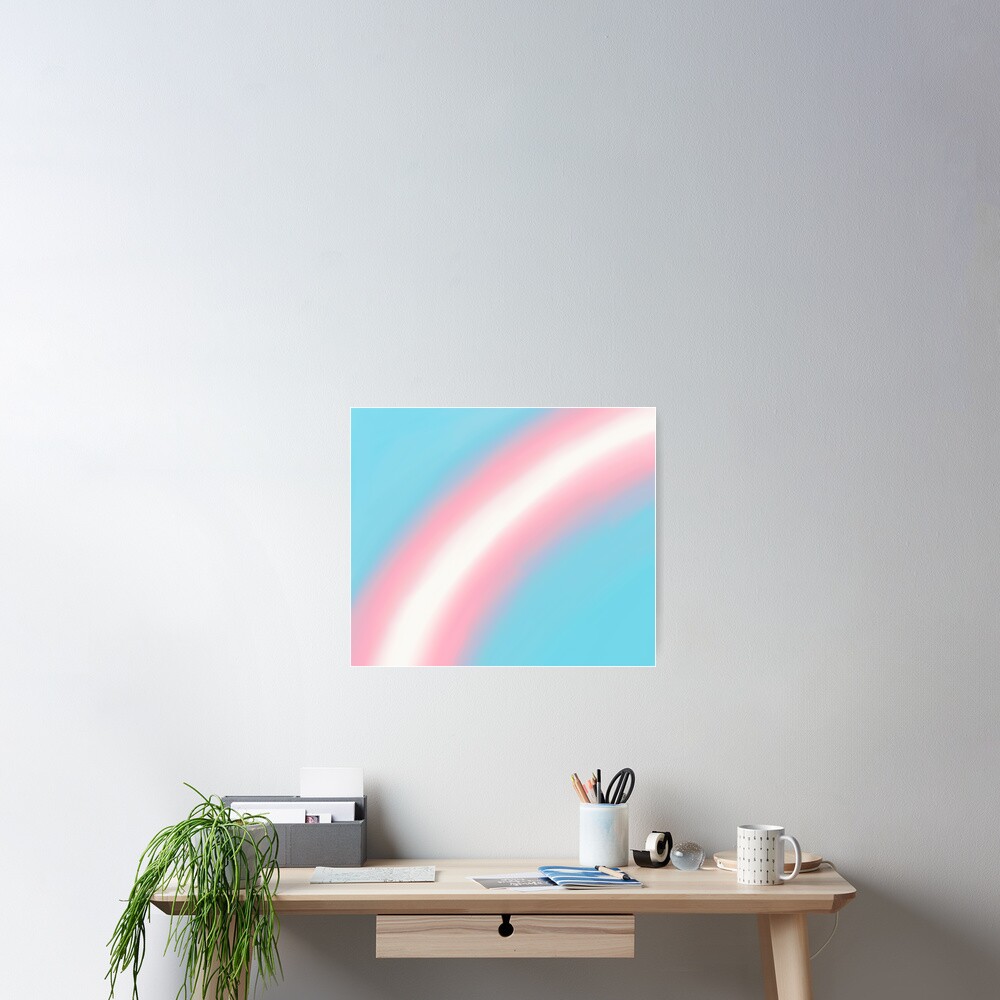 "Subtle trans gradient pride flag" Poster by Peta-m | Redbubble
