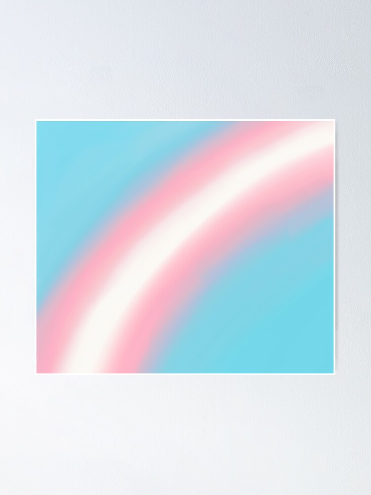 "Subtle trans gradient pride flag" Poster by Peta-m | Redbubble