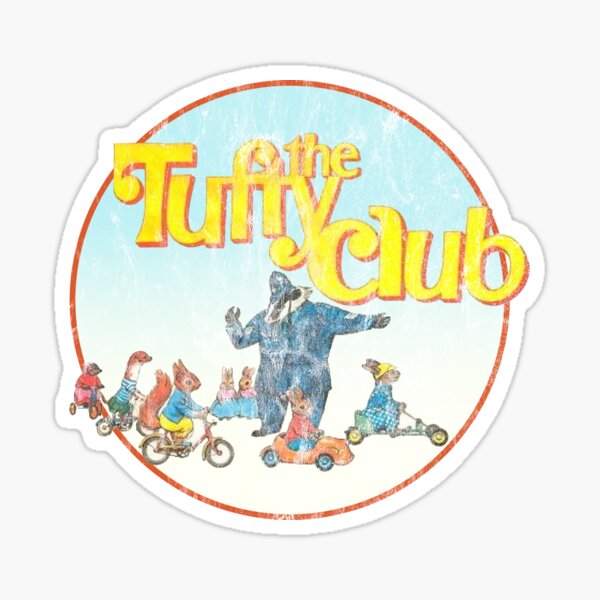 "Vintage Tufty Club with worn and distressed finish." Sticker for Sale ...